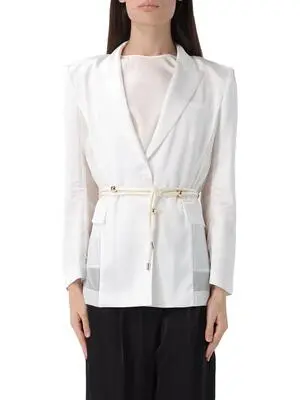 Pinko Belted Jacket - White