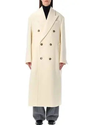 Ami Double Breasted Coat - Ivory