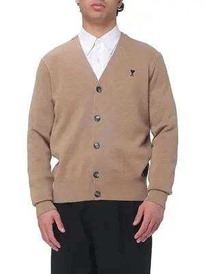 AMI Paris AMI V-Neck Cardigan Beige