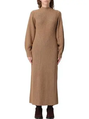 TWINSET Long Sleeve Knit Dress - Brown