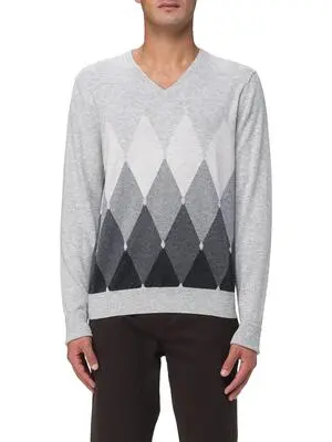 BALLANTYNE Argyle Sweater - Grey