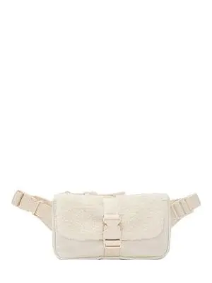 Pink Nylon Convertible Sling Bag - Beige