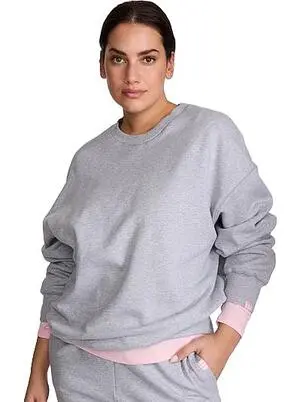 Victoria's Secret Angel Essentials Effortless Fleece Crewneck Sweatshirt - Grey