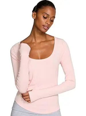 Victoria's Secret Vs Iconic Rib Long-sleeve Tee - Pink
