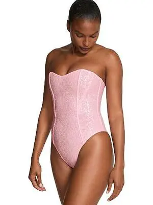 Victoria's Secret Dream Angels Sequin Strapless Bodysuit - Print