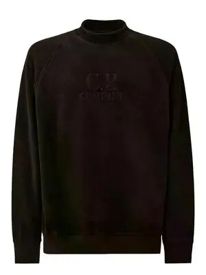 C.P. COMPANY Embroidered-logo Crew-neck Sweater - Black