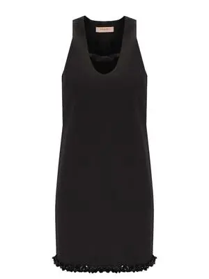 TWINSET Crepe Mini Dress - Black