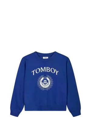 STUDIO TOMBOY Cotton Graphic Sweatshirt - Blue