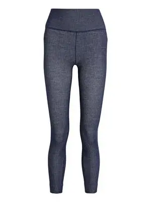 Cordova Stowe Cropped Ribbed Woolblend Leggings - Indigo
