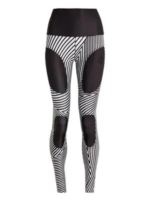 Perfect Moment Printed Stretchjersey Leggings - Black