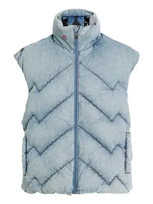 Perfect Moment Quilted Denim Vest - Light Denim