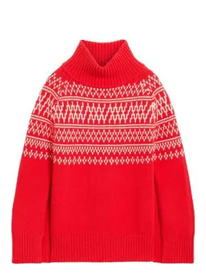 WE NORWEGIANS Setesdal Merino Wool And Cashmere-blend Turtleneck Sweater - Red