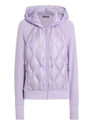 HOLDEN Fleece-paneled Quilted Shell Down Hoodie - Lavender