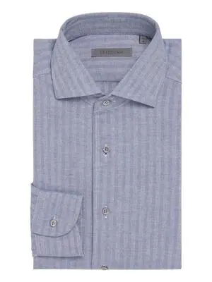 CORNELIANI Cotton Herringbone Shirt