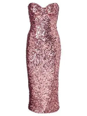 DOLCE & GABBANA Sequined Bustier Dress