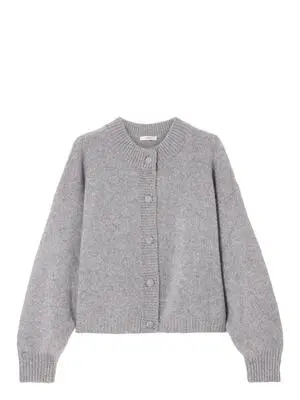 FRAME Fleck Cashmere Cardigan - Gray