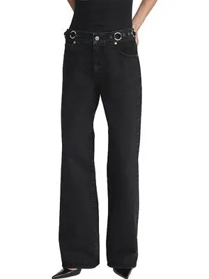 FRAME The O Ring Stroll High-rise Jeans - Sutro