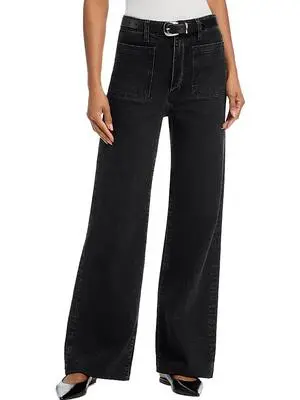 FRAME The Refined High Rise Palazzo Jeans - Vector
