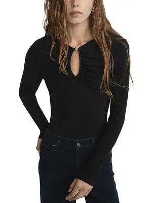 FRAME Keyhole Top - Black