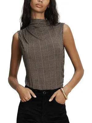 Veronica Beard Mylie Sleeveless Top - Dark Acorn Multi