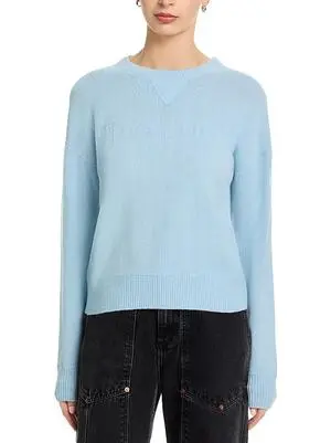 MOTHER The Logo Cashmere Jumper - Light Blue