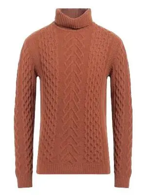 DANIELE ALESSANDRINI Turtleneck Sweater - Brown