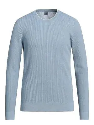 Fedeli Light Linen And Cotton Sweater - Blue