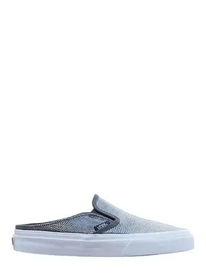 VANS Classic Slip-on Mule In Embossed Leather - Grey/true White
