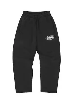 CORTEIZ Island Puff Print Open Hem Sweatpant - Black
