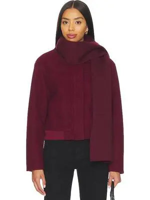 ALL THE WAYS Rissa Scarf Coat - Burgundy