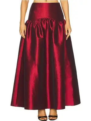 MORE TO COME Carson Skirt - Oxblood