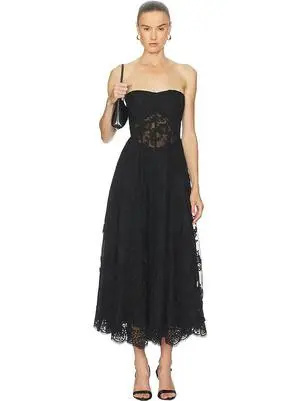 V. CHAPMAN Hazel Dress - Black Chantilly Lace