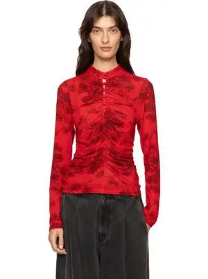 Sea Cornelia Long-sleeve Floral Top - Red