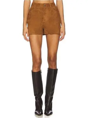 Cami Nyc Travis Suede Short - Cognac