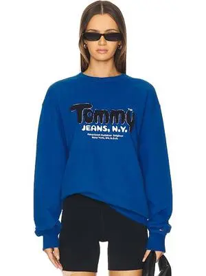 Tommy Hilfiger Boucle Crew Neck Sweatshirt - Vibrant Indigo