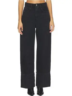 ICON DENIM LA Kiki Wide Leg Jeans - Graphite Black