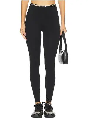 P.E Nation Vita Full Length Legging In Black - Black & Leopard