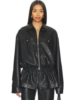 LOVERS AND FRIENDS Faux Leather Greta Jacket - Black
