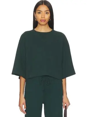 BOBI Boxy Short Sleeve Pullover - Mossy Green