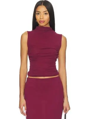Enza Costa Cashmere Sleeveless Twist Top - Barolo