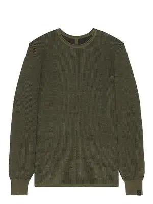 Rag & Bone Gregory Merino Long Sleeve Crew Sweater - Dark Green