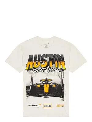 MCLAREN FORMULA 1 Raceway Series Austin Oversized Tee In Cream - Bone