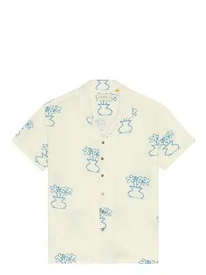 CRITICAL SLIDE Mellow Resort Shirt In White - Ecru