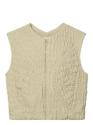 Tory Burch Cropped Wool-silk Top - Bora Sand