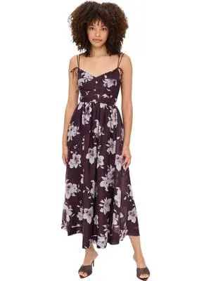 EN SAISON Annaliese Midi Dress - Plum Grey