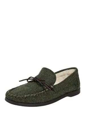 Manebí Fleece Lined Moccasin Slippers - Military Green