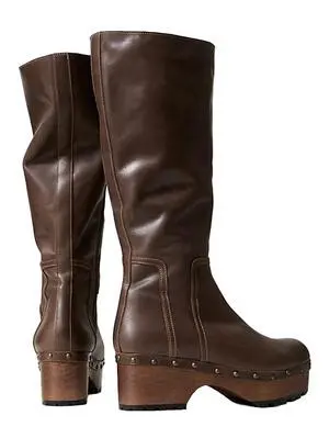 Free People Florence Clog Boots - Dark Walnut