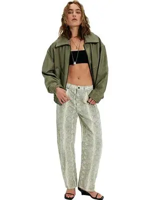 Citizens Of Humanity Miro Long Relaxed Printed Jeans Python