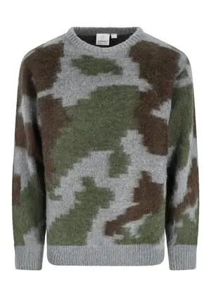 Gramicci Printed Crewneck Sweater Green