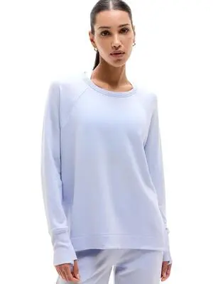 Athleta Relaxed Fit Crewneck Sweatshirt - Gossamer